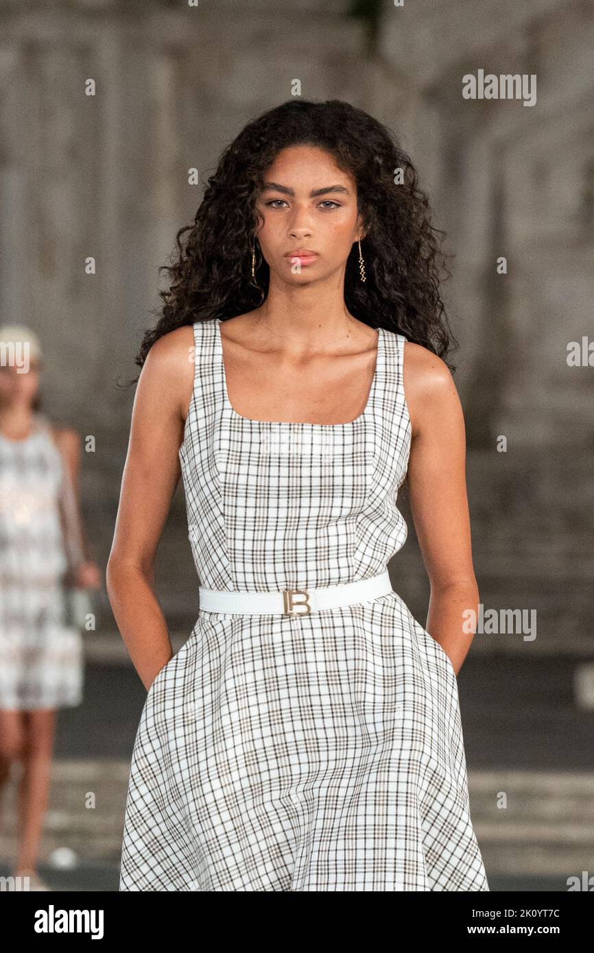 Rome, Italy. 12th Sep, 2022. A model walks the runway during the Laura ...