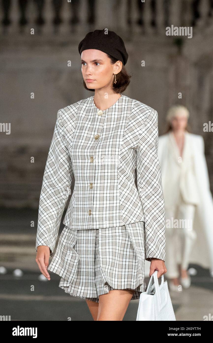Rome, Italy. 12th Sep, 2022. A model walks the runway during the Laura ...