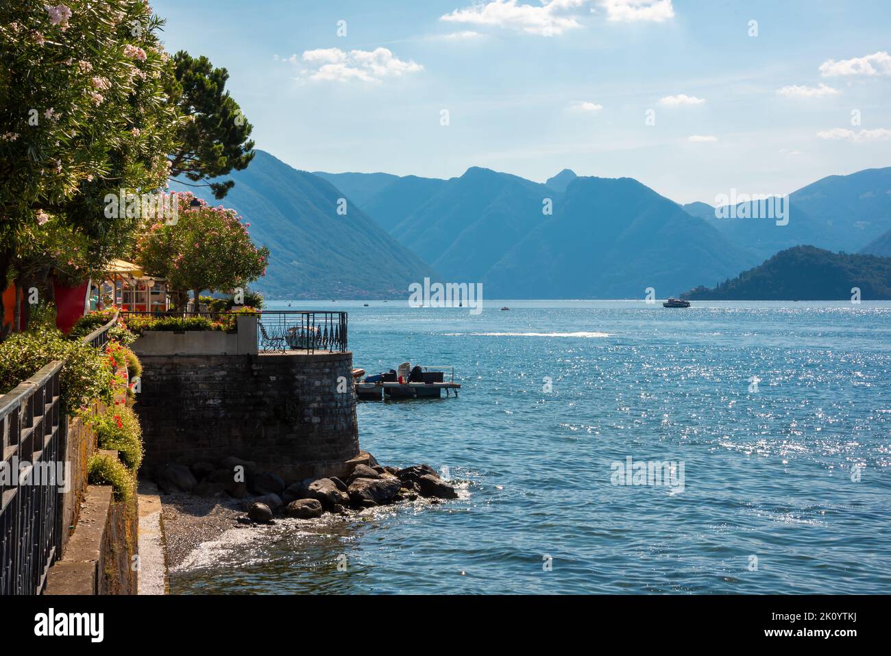 Beautiful nature of lake Como in summer, famous tourism destination ...