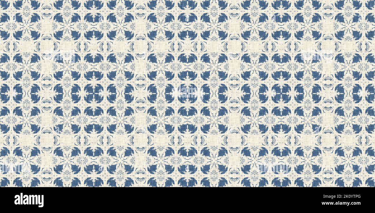 French blue quilted printed fabric border pattern for shabby chic home ...