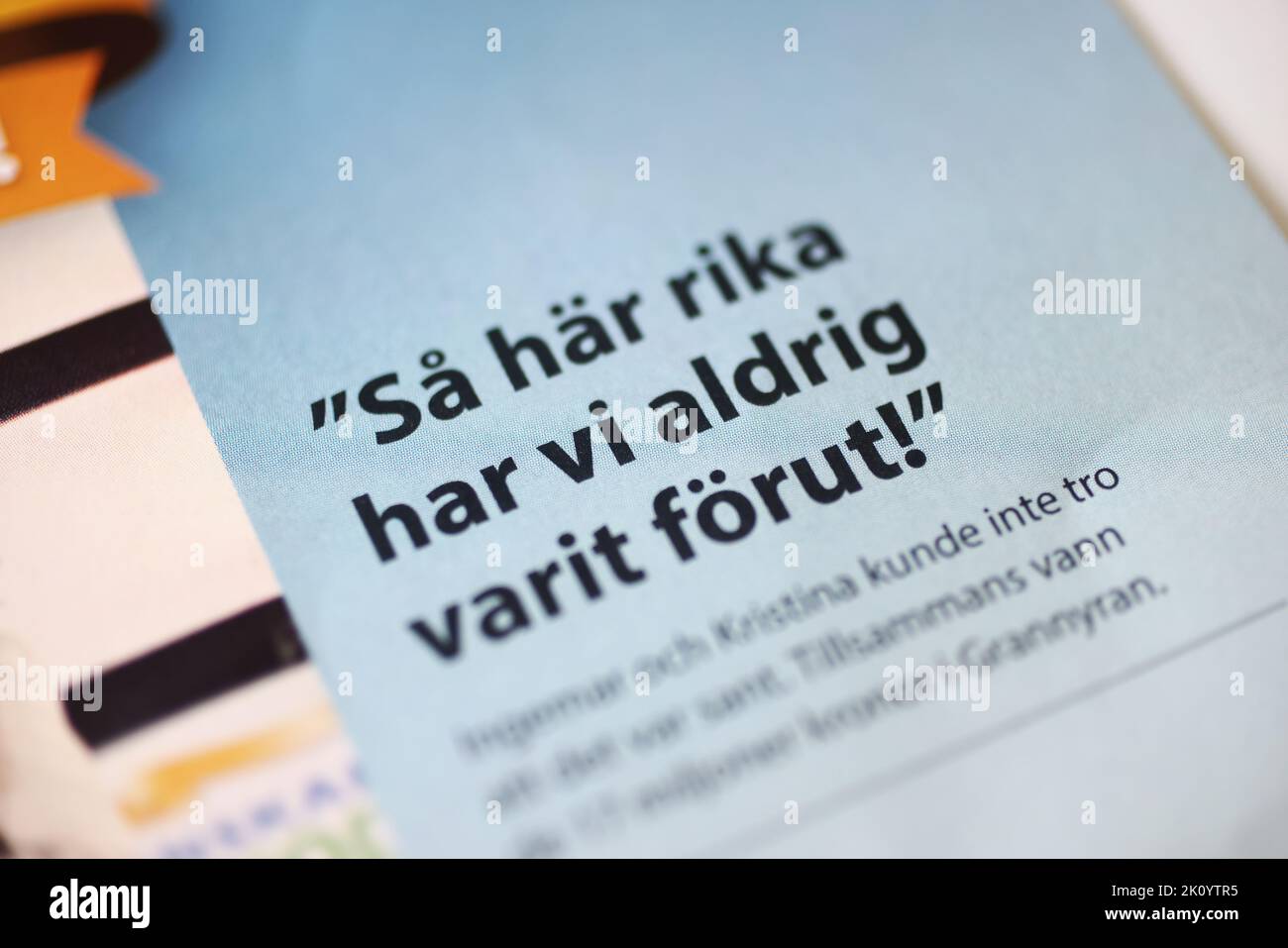 Information about Svenska Postkodlotteriet (The Swedish Postcode ...