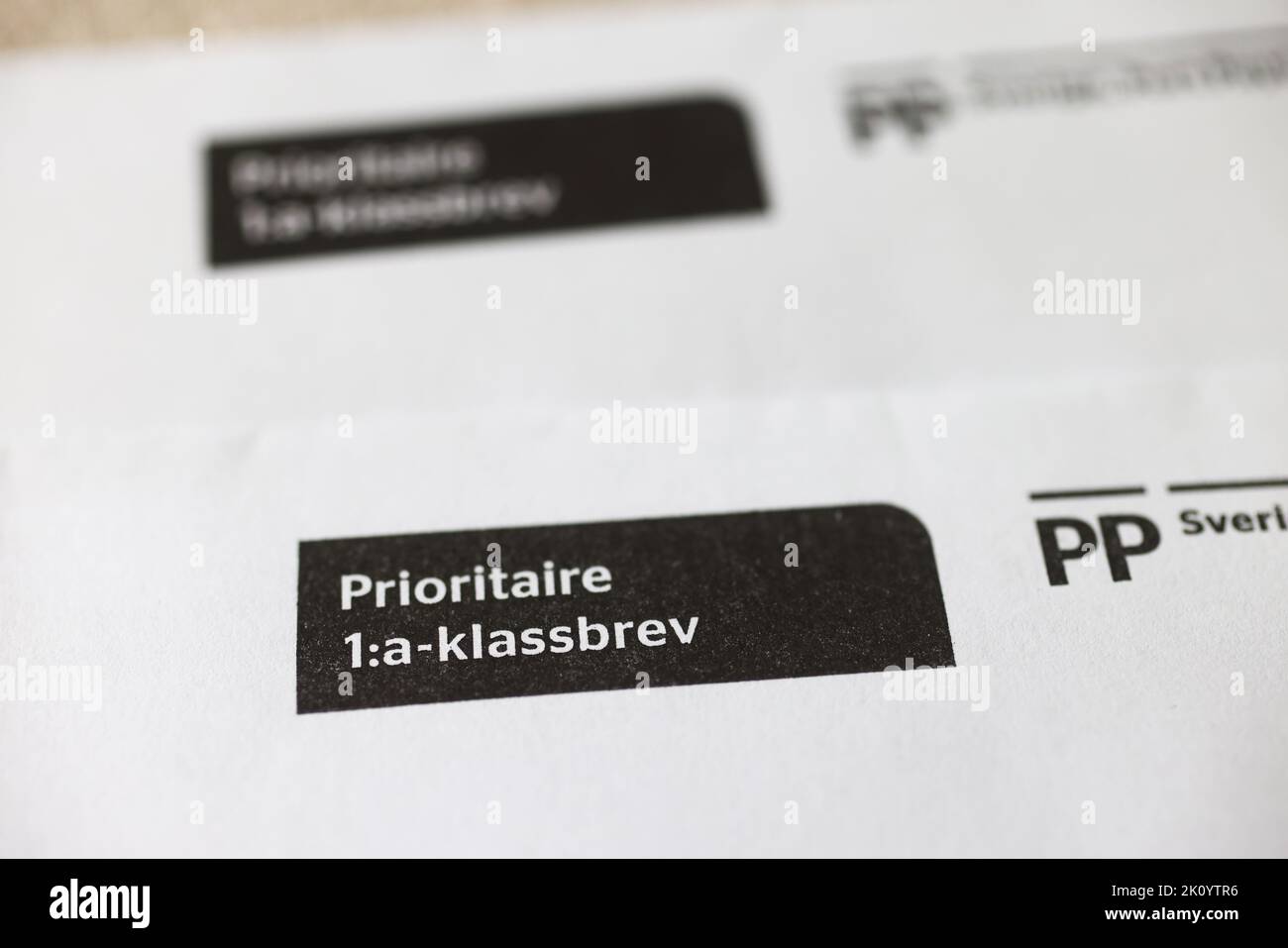 Prioritaire 1st class letter Stock Photo - Alamy