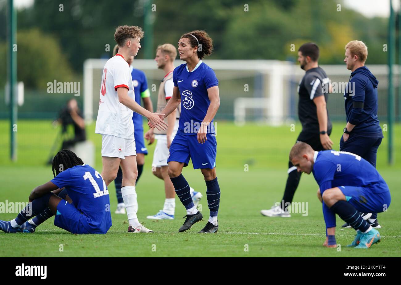 Chelsea's Charlie Webster (centre) following the UEFA Youth League ...