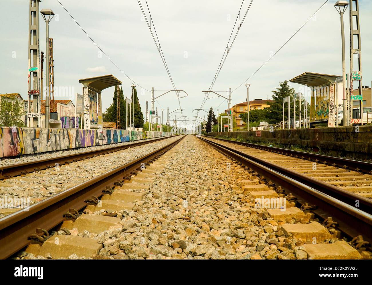 Train track view hi-res stock photography and images - Alamy