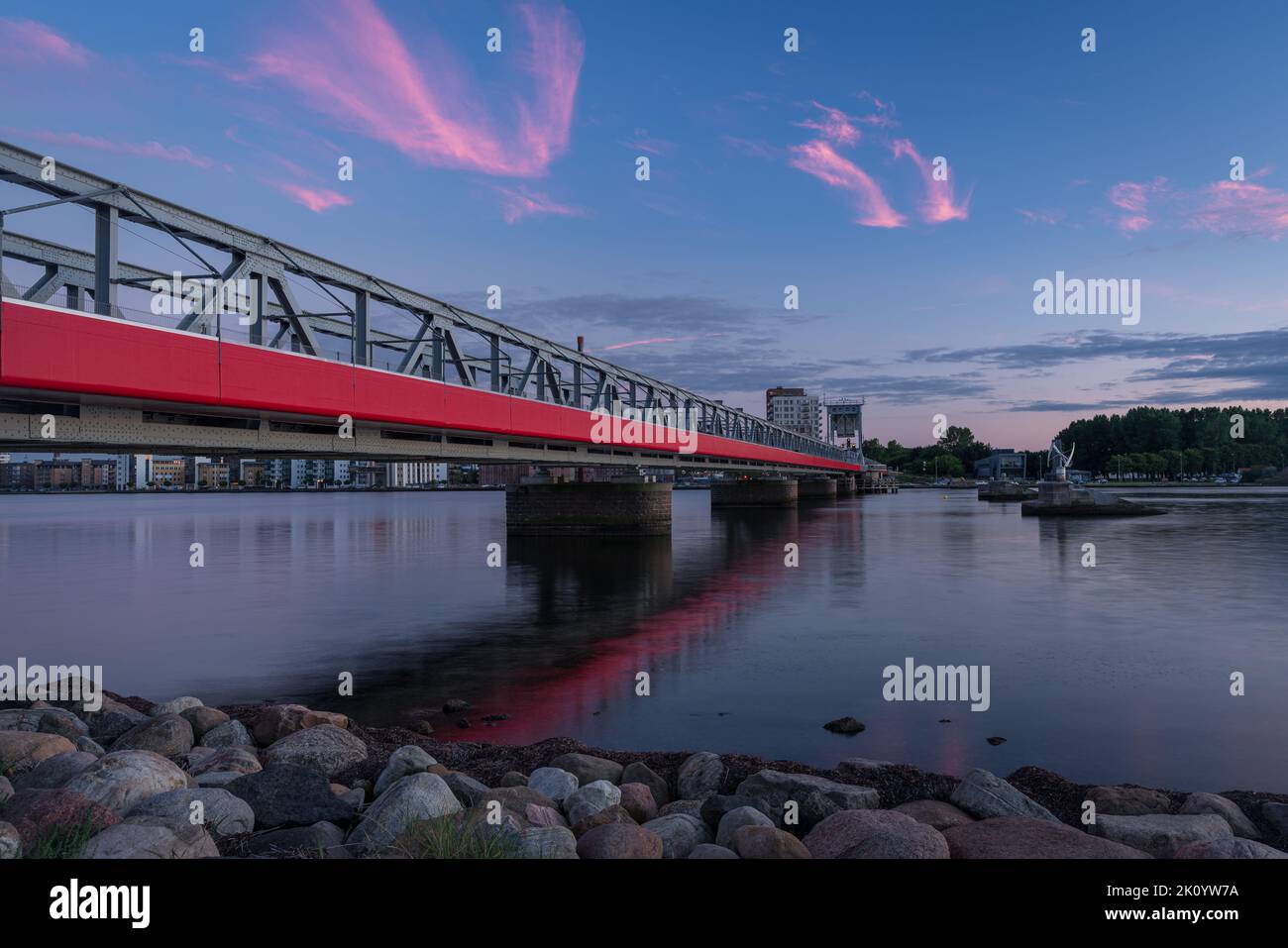 The Cultural Bridge - a train and pedestrian bridge in Aalborg, Denmark ...