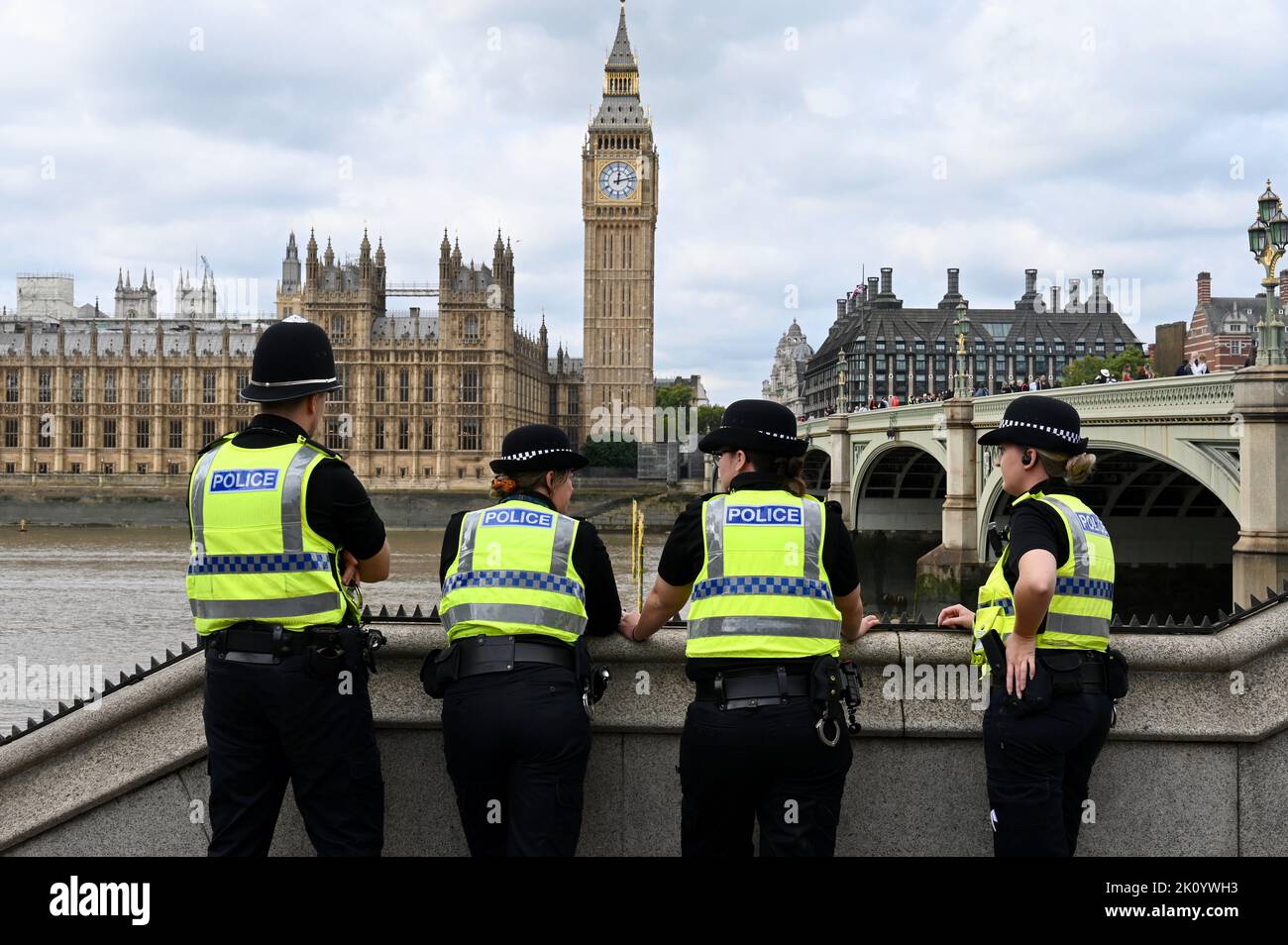 14th September, 2022. London, UK. Police presence was drastically ...