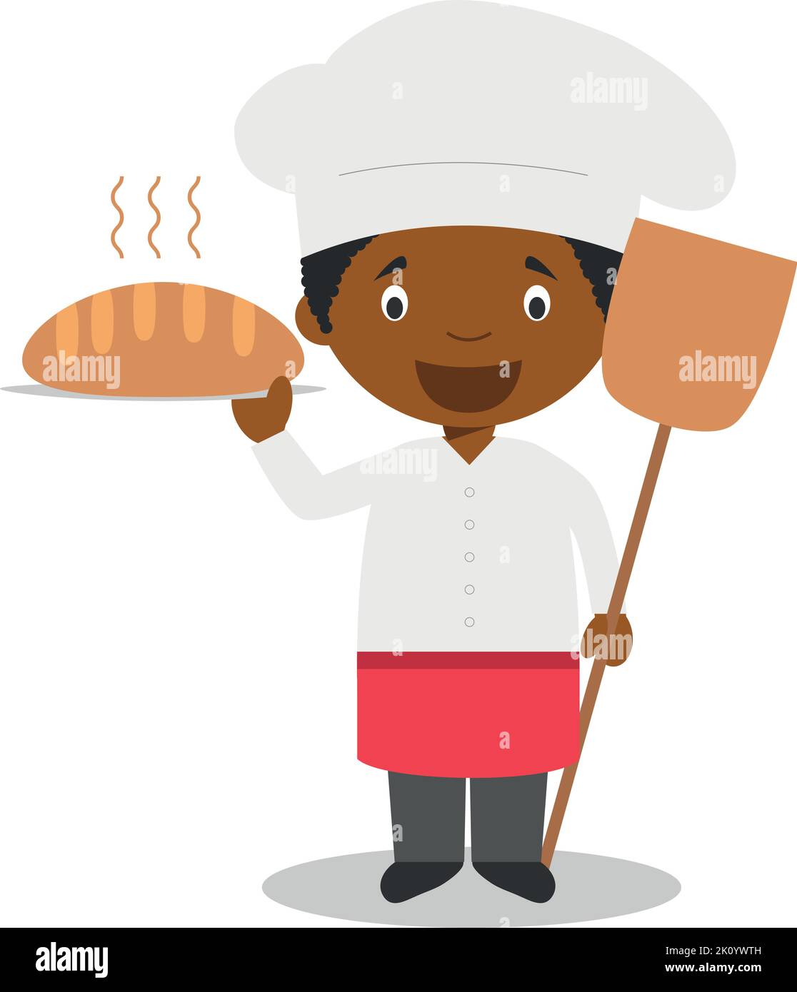 Boy baking a cake Stock Vector Images - Alamy