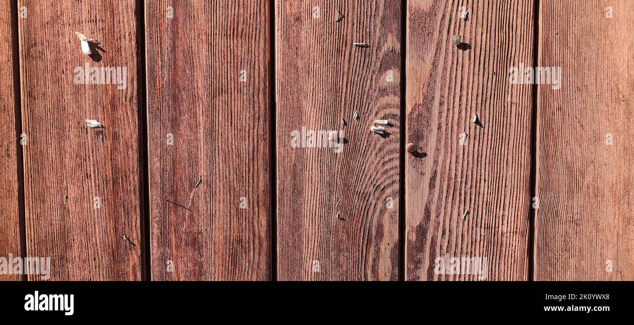 an empty bulletin board made of old wooden boards Stock Photo - Alamy