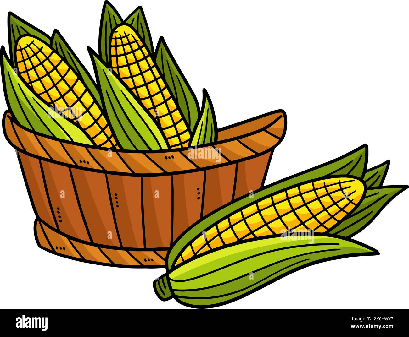 Corn Cartoon Colored Clipart Illustration Stock Vector Image & Art - Alamy