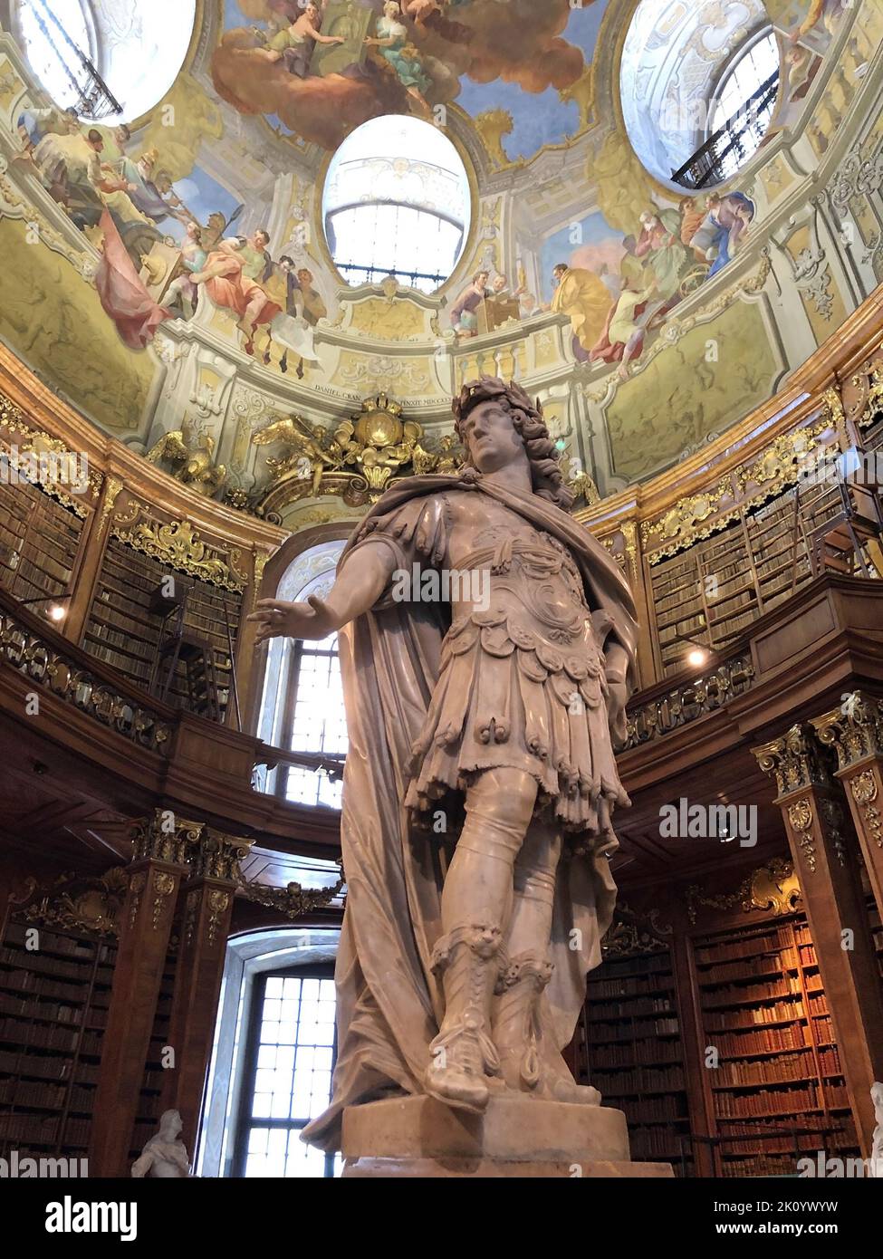 State hall of the austrian national library hi-res stock photography ...