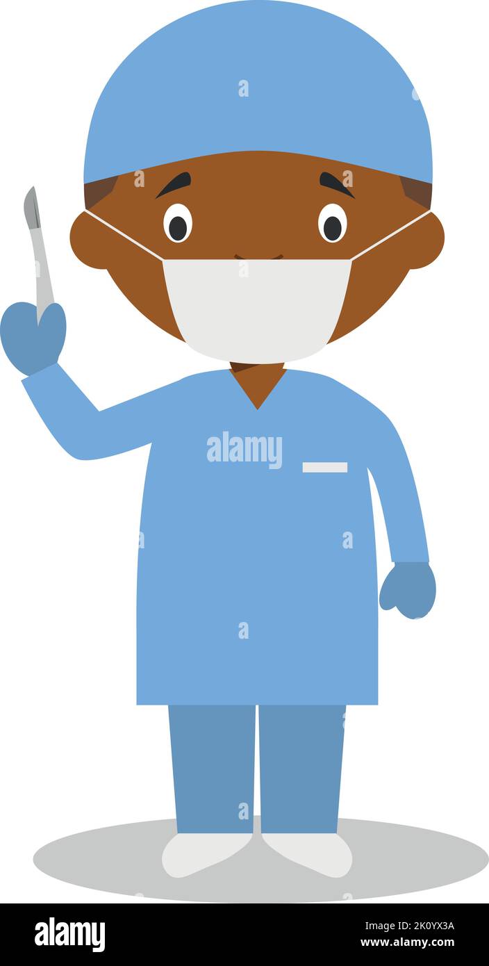 Cute cartoon vector illustration of a black or african american male ...