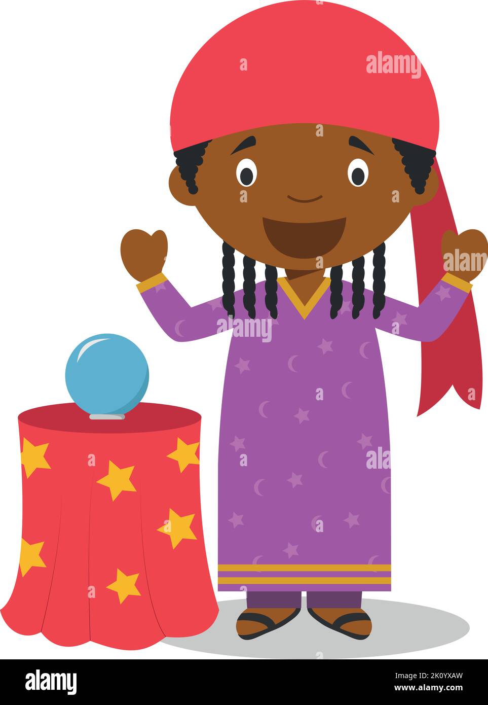 Cute cartoon vector illustration of a black or african american male ...