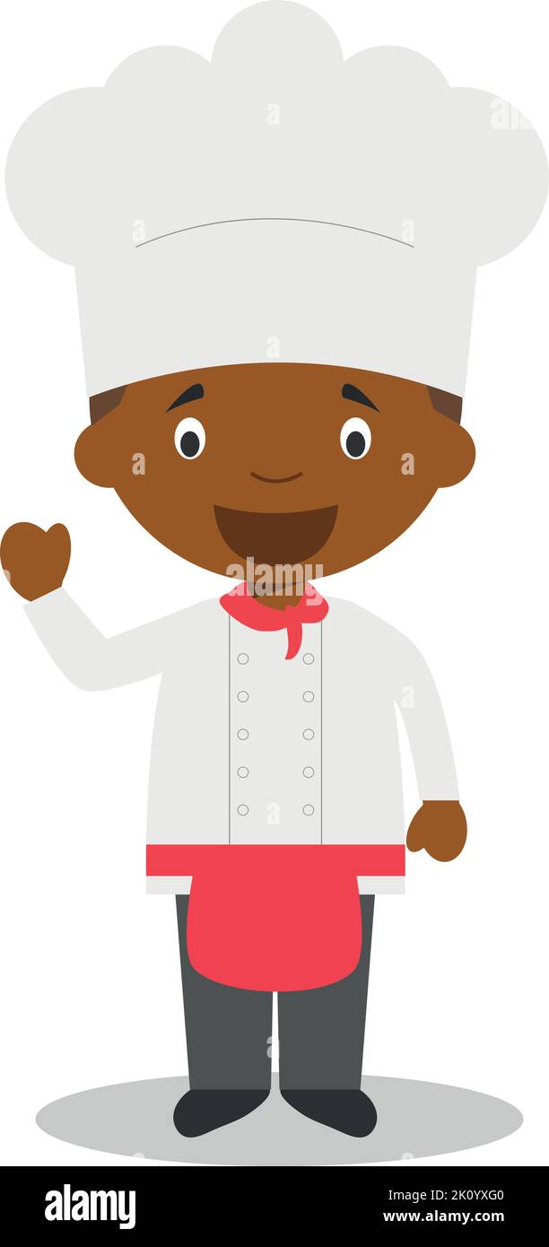 Cute cartoon vector illustration of a black or african american male ...