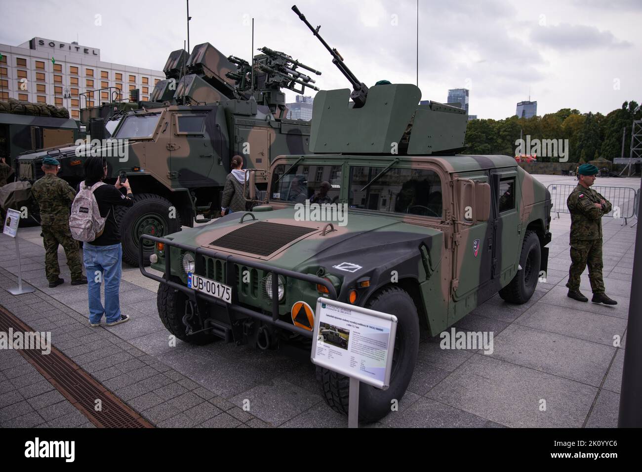 A Polish Army humvee is seen on Pilsudski Square in Warsaw, Poland on ...