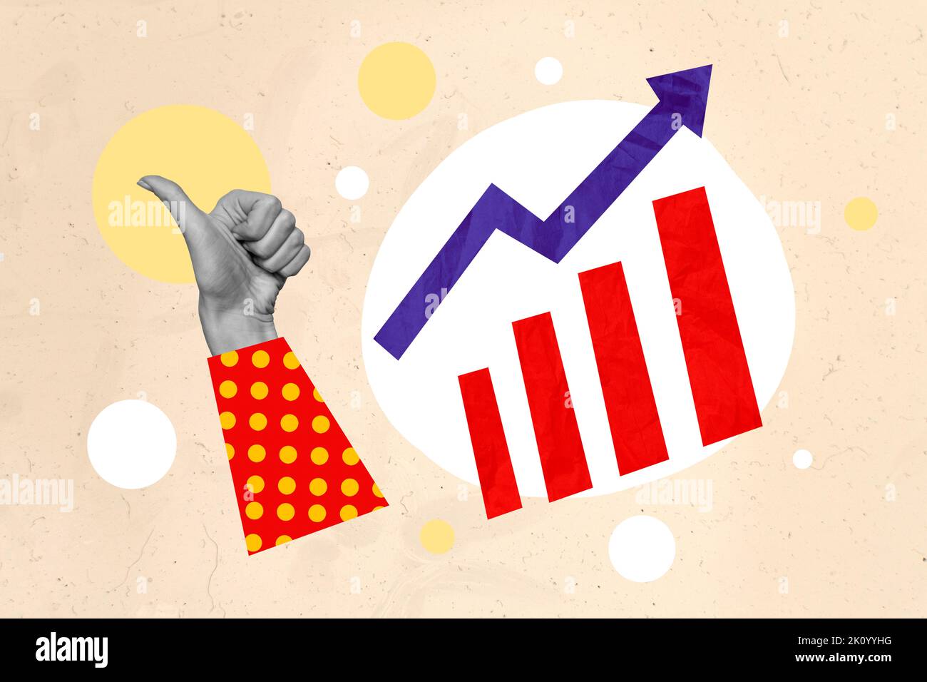 Creative 3d collage artwork poster postcard of business person arm ...