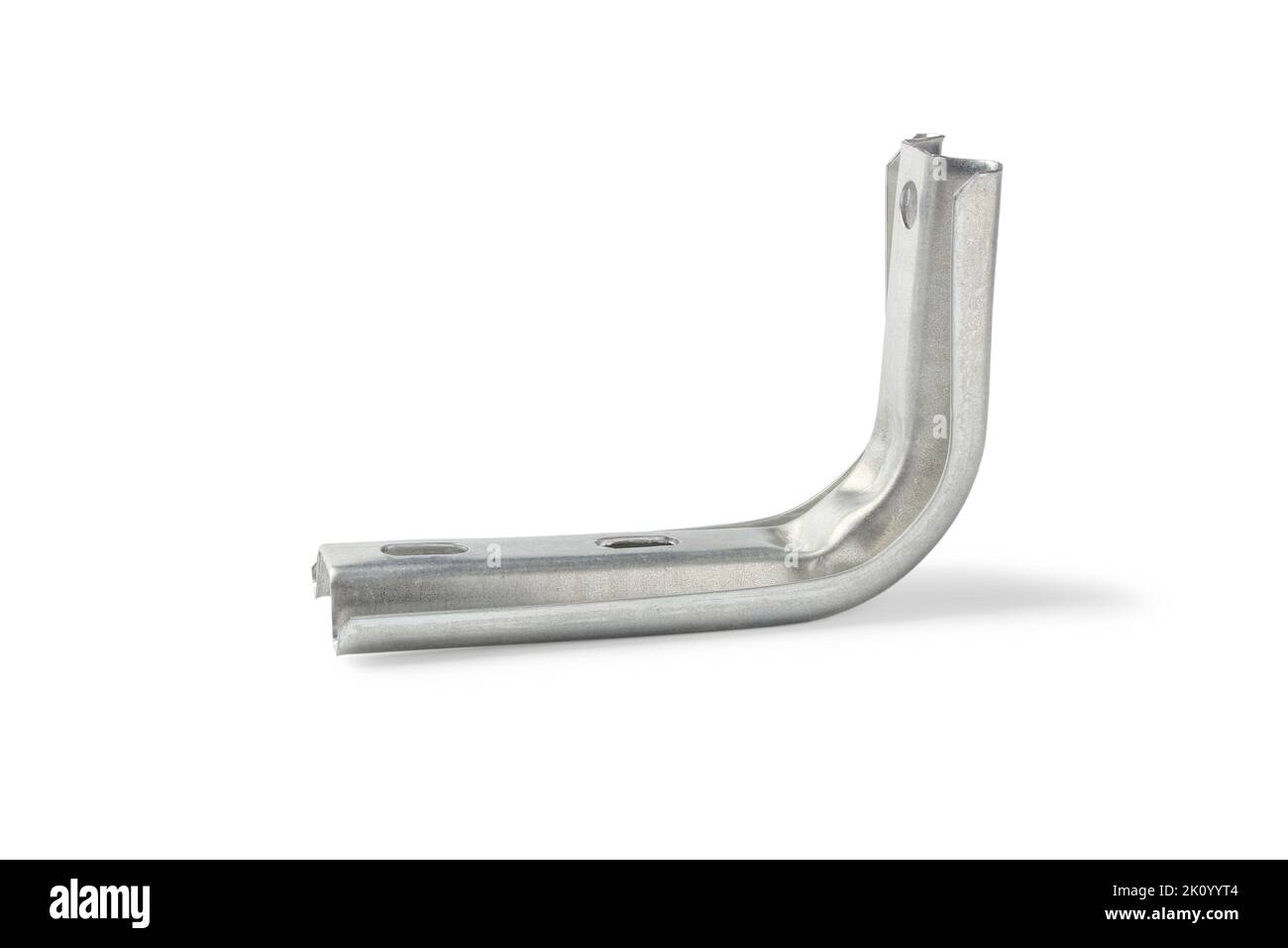 Stamped steel wall bracket isolated on white Stock Photo - Alamy