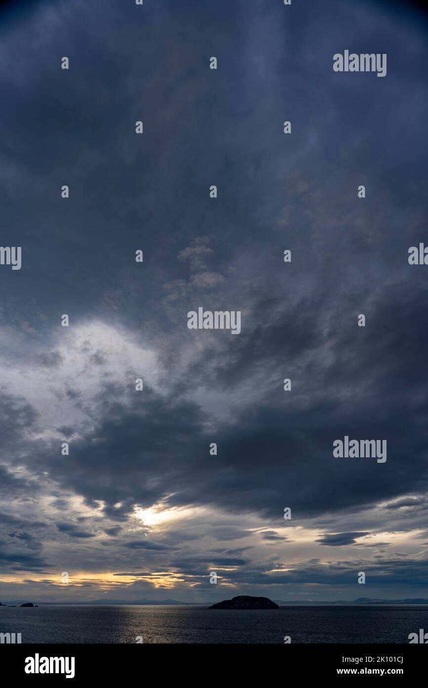 moody sunset sky from north berwick, scotland, uk Stock Photo - Alamy