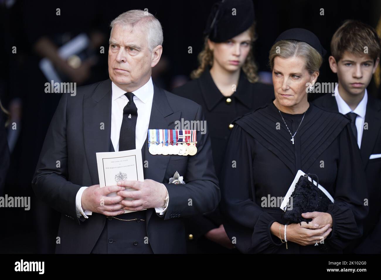 The Duke of York and Sophie, Countess of Wessex, leave Westminster Hall ...