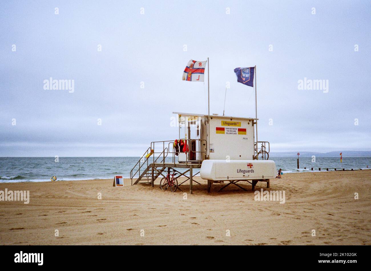Lifeguards beach tower, Bournemouth each, Bournemouth, Dorset, England ...