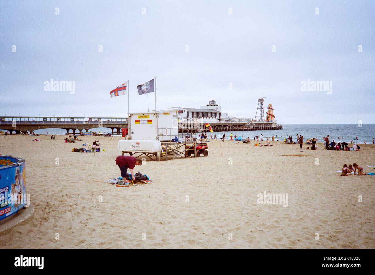 Lifeguards beach tower, Bournemouth each, Bournemouth, Dorset, England ...