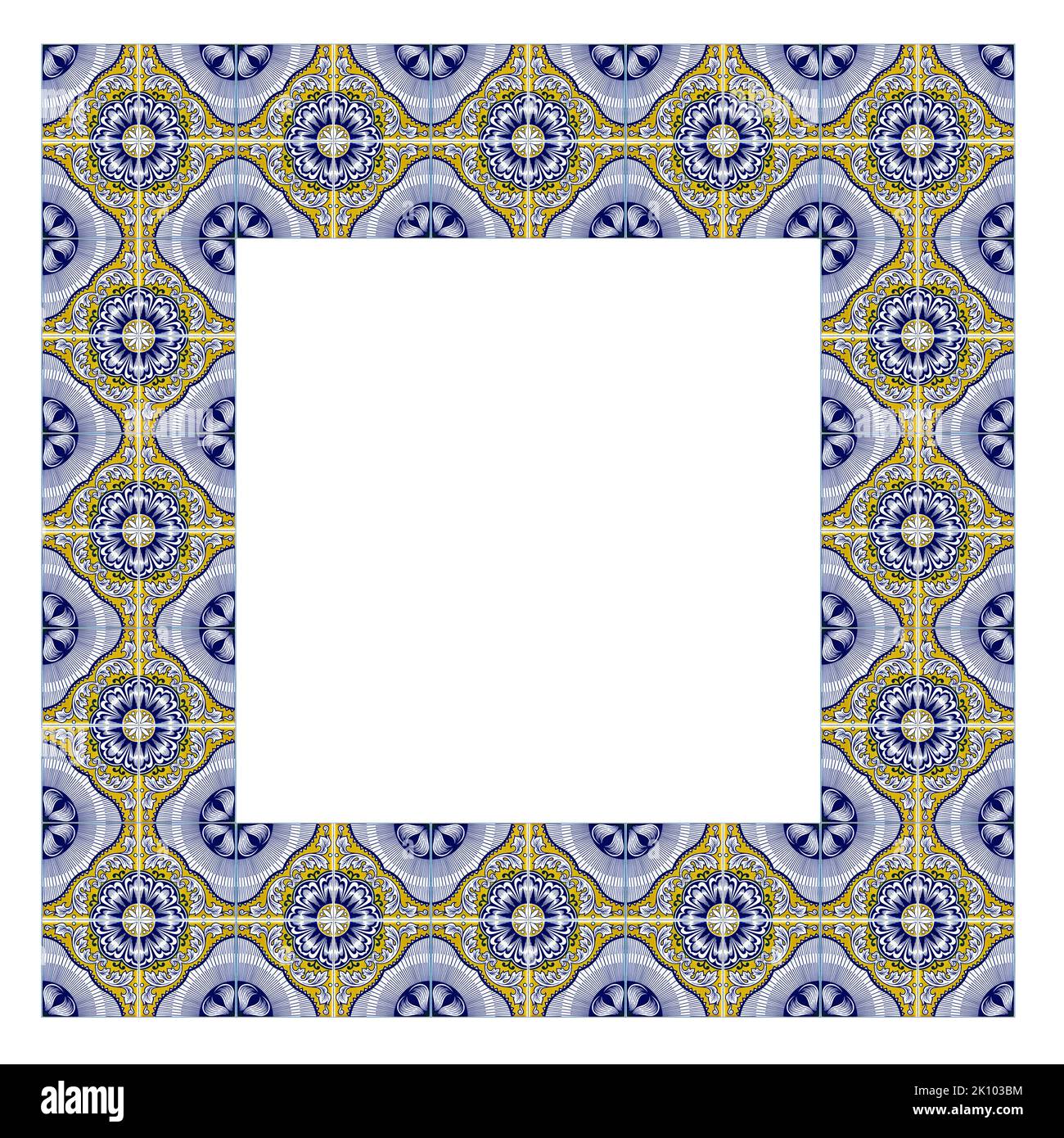Frame design with typical portuguese decorations called "azulejos Stock ...