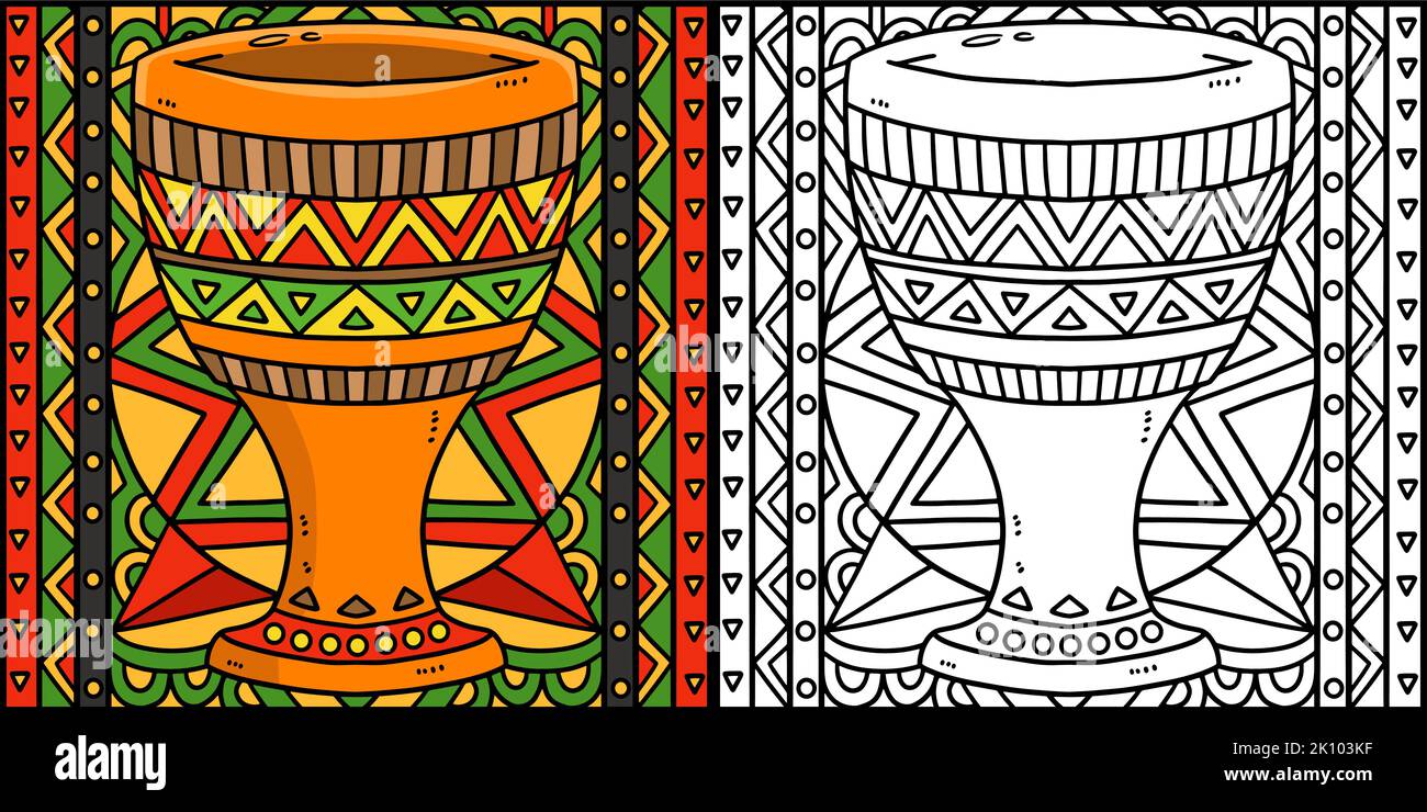 Kwanzaa Unity Cup Coloring Page Illustration Stock Vector Image & Art ...