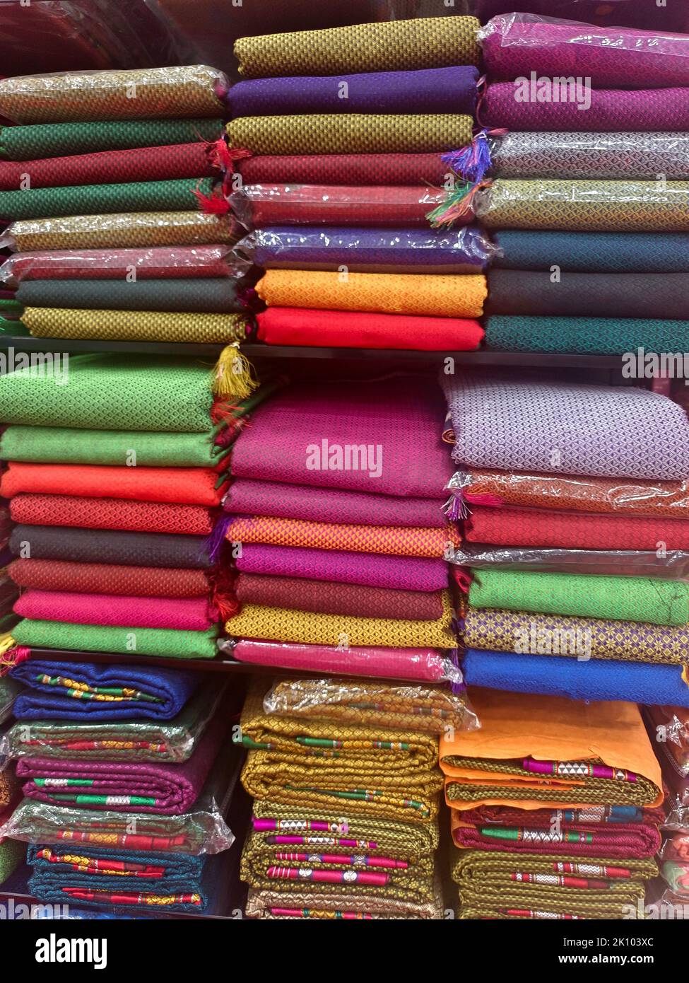 Pune, Maharashtra, India, 14 September 2022, Saree Shop during festival ...