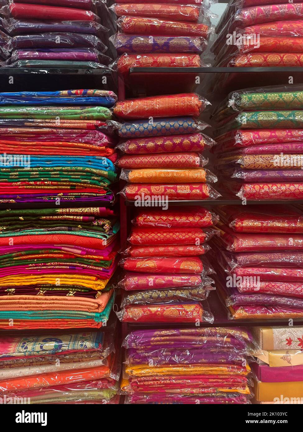 Pune, Maharashtra, India, 14 September 2022, Saree Shop during festival ...