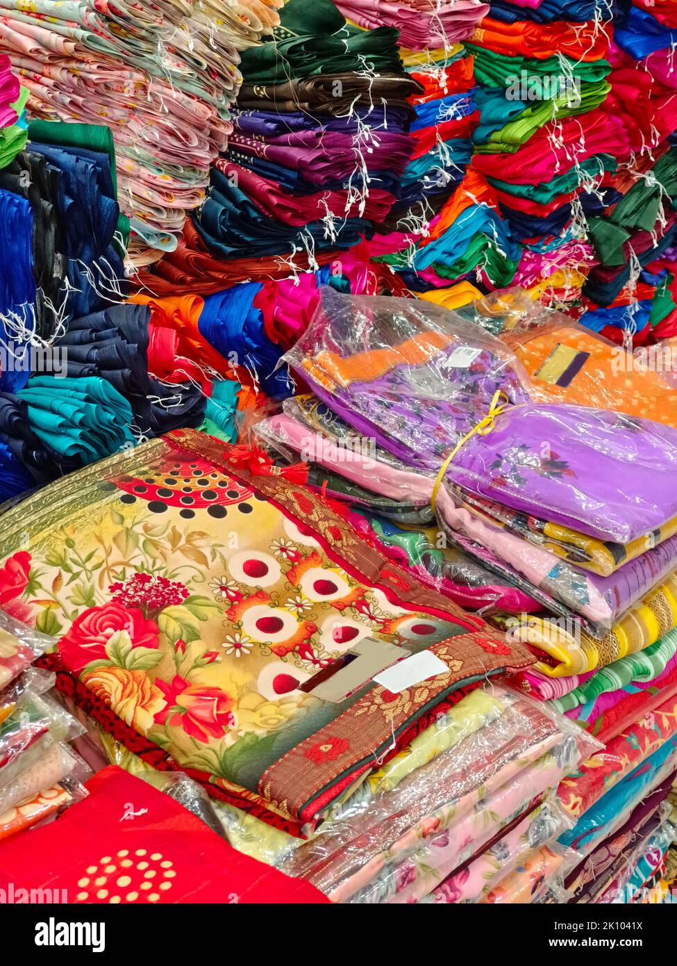 Pune, Maharashtra, India, 14 September 2022, Saree Shop during festival ...