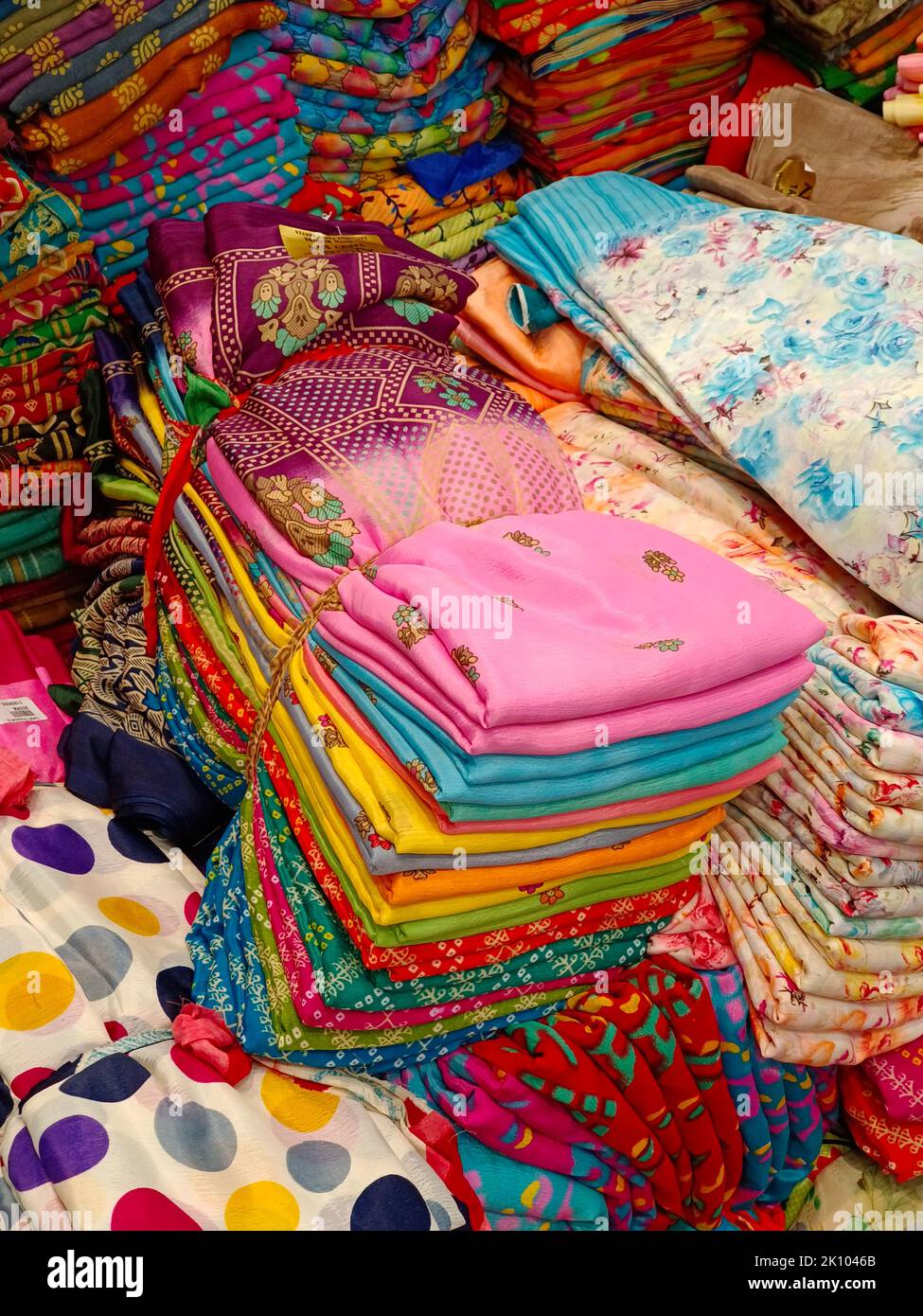 Pune, Maharashtra, India, 14 September 2022, Saree Shop during festival ...