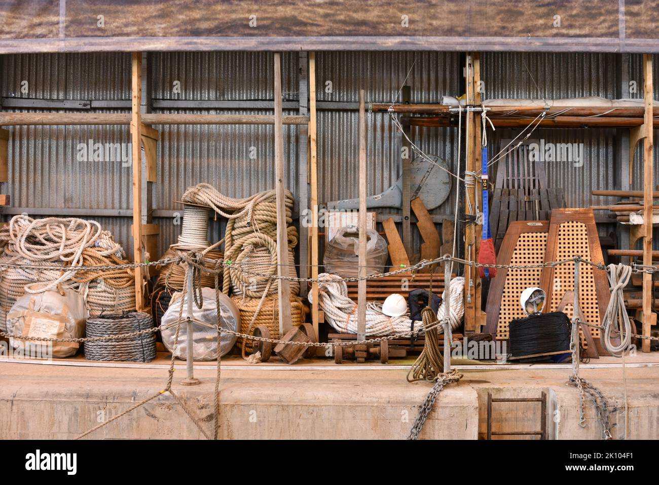 Interior of Boathouse 4 in the Historic Dockyard, Portsmouth , England ...