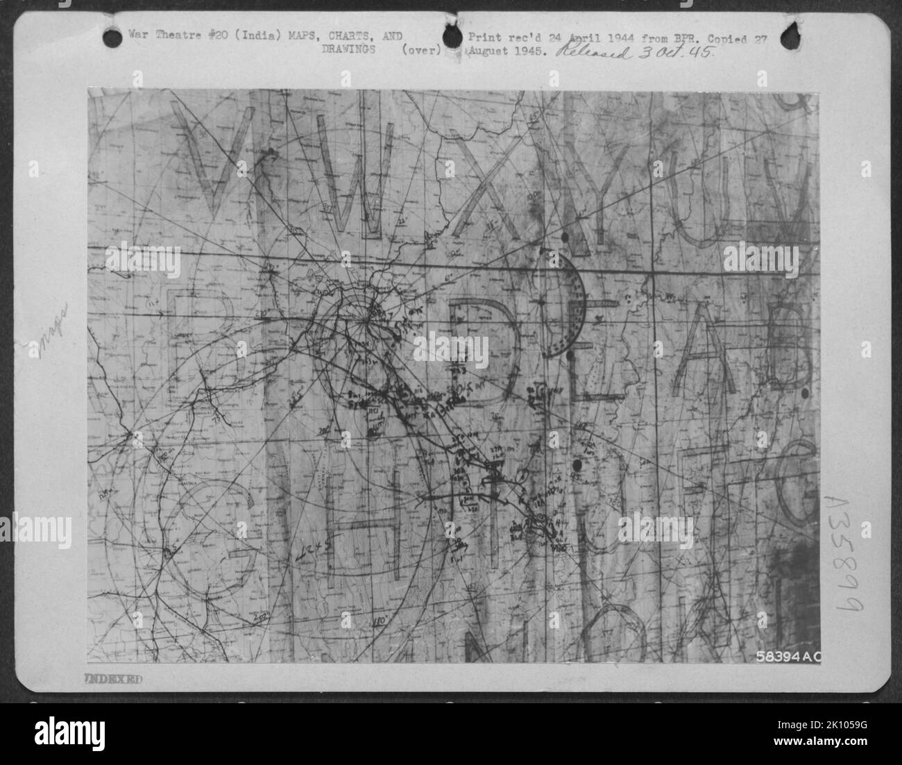 Aircraft, Burma, India &MAPS, CHARTS, &DRAWINGS War Stock Photo - Alamy