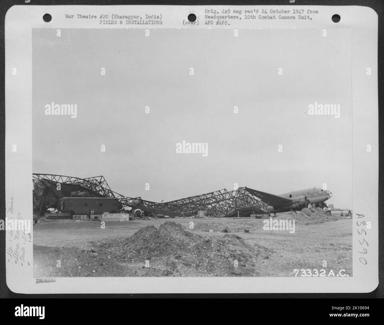 Aircraft, Burma, India &Fields & Installations, Storm Damage War Stock ...