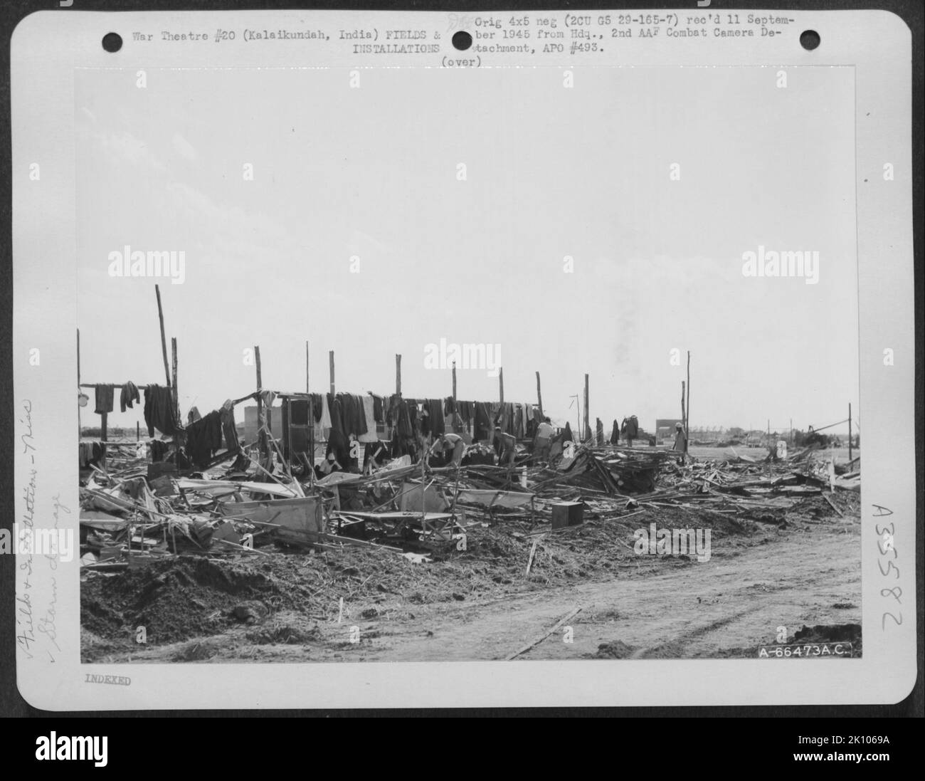 Aircraft, Burma, India &Fields & Installations, Storm Damage War Stock ...