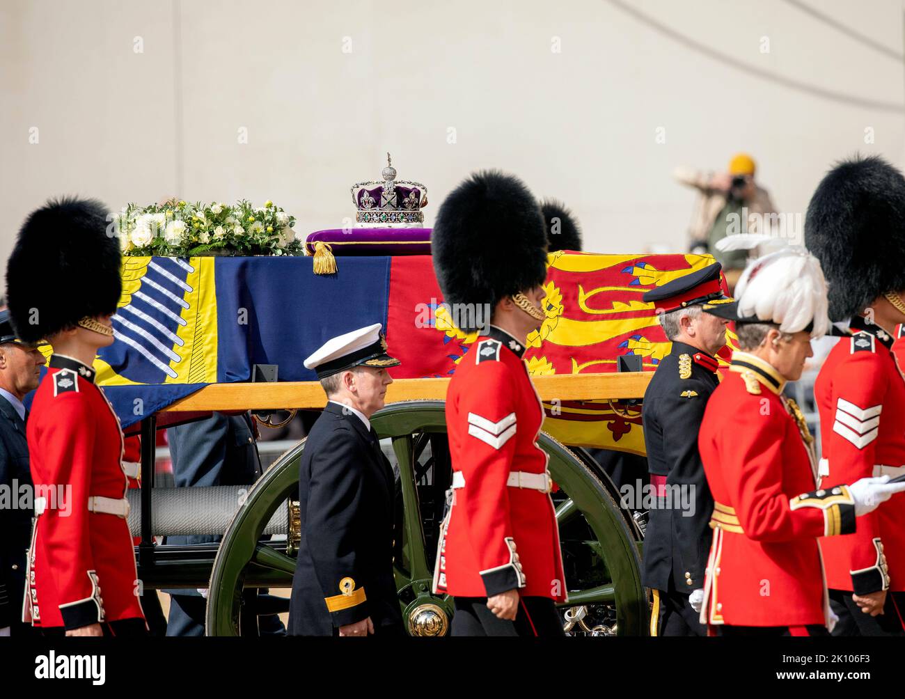 London, UK. 14th Sep, 2022. The Coffin of Queen Elizabeth II of the ...