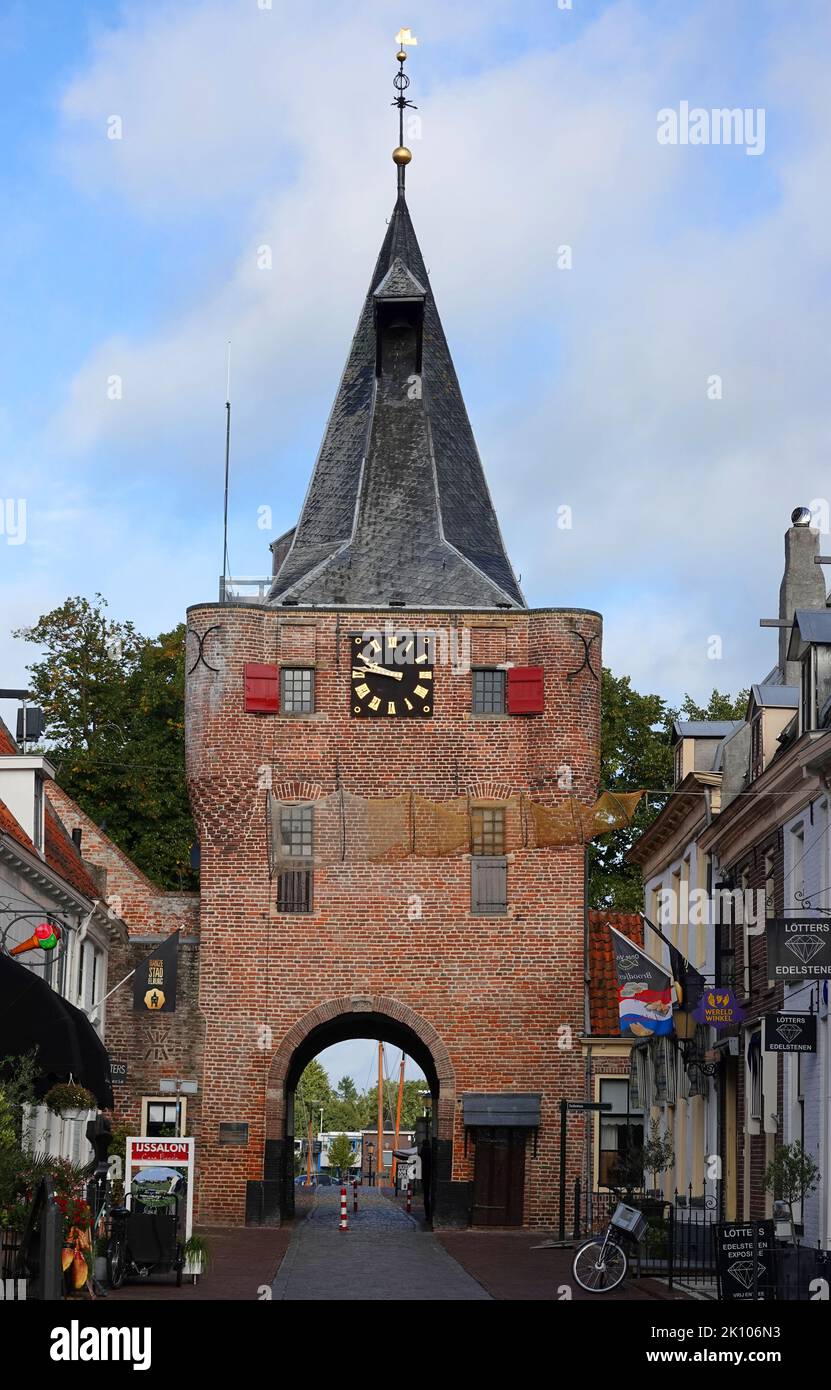 Elburg, the Netherlands - Sept. 9 2022 The Vischpoort or Fish Gate, the ...