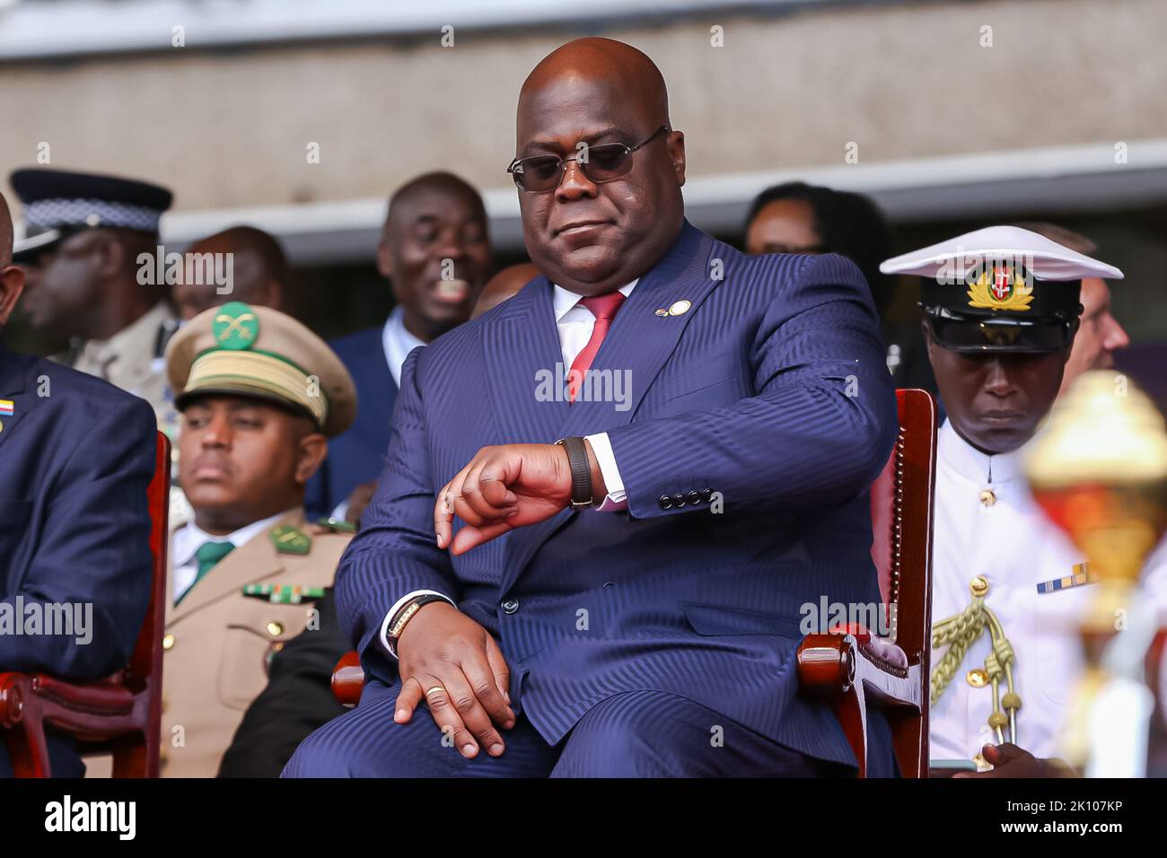 Nairobi, Kenya. 13th Sep, 2022. The President of Congo Felix Tshisekedi (C), one of the guests ...