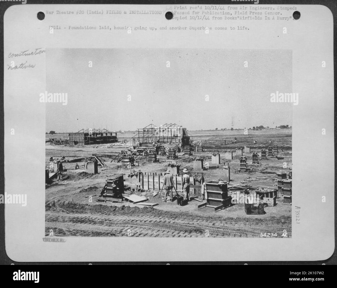 Aircraft, Burma, India &Fields & Installations,CONSTRUCTION,BUILDINGS ...