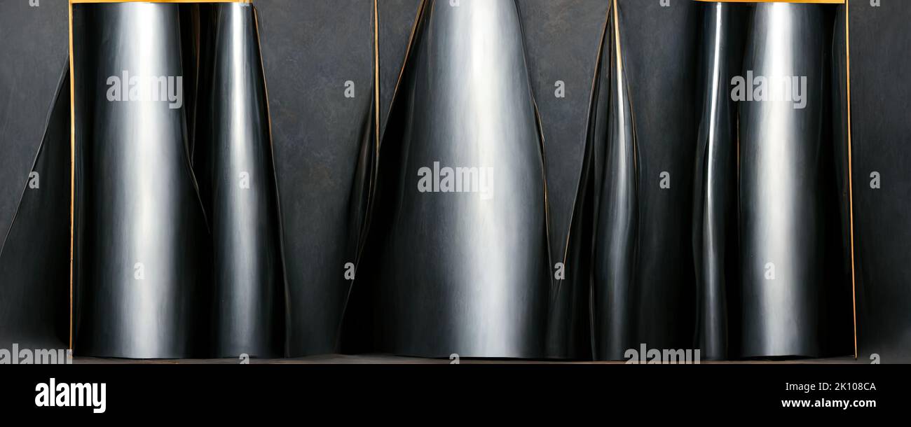 abstract black wall embossed with golden lines Stock Photo - Alamy