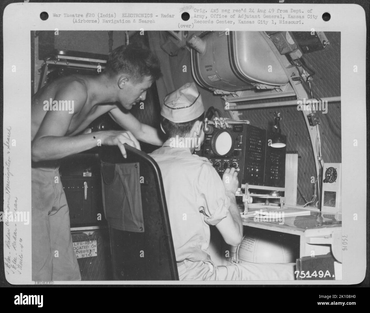 Aircraft, Burma, India &ELECTRONICS,RADAR War Stock Photo - Alamy