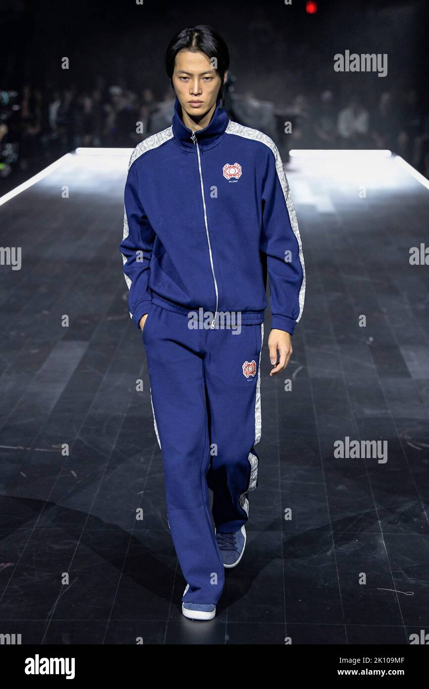 A model walks on the runway at the Puma fashion show during the Spring ...