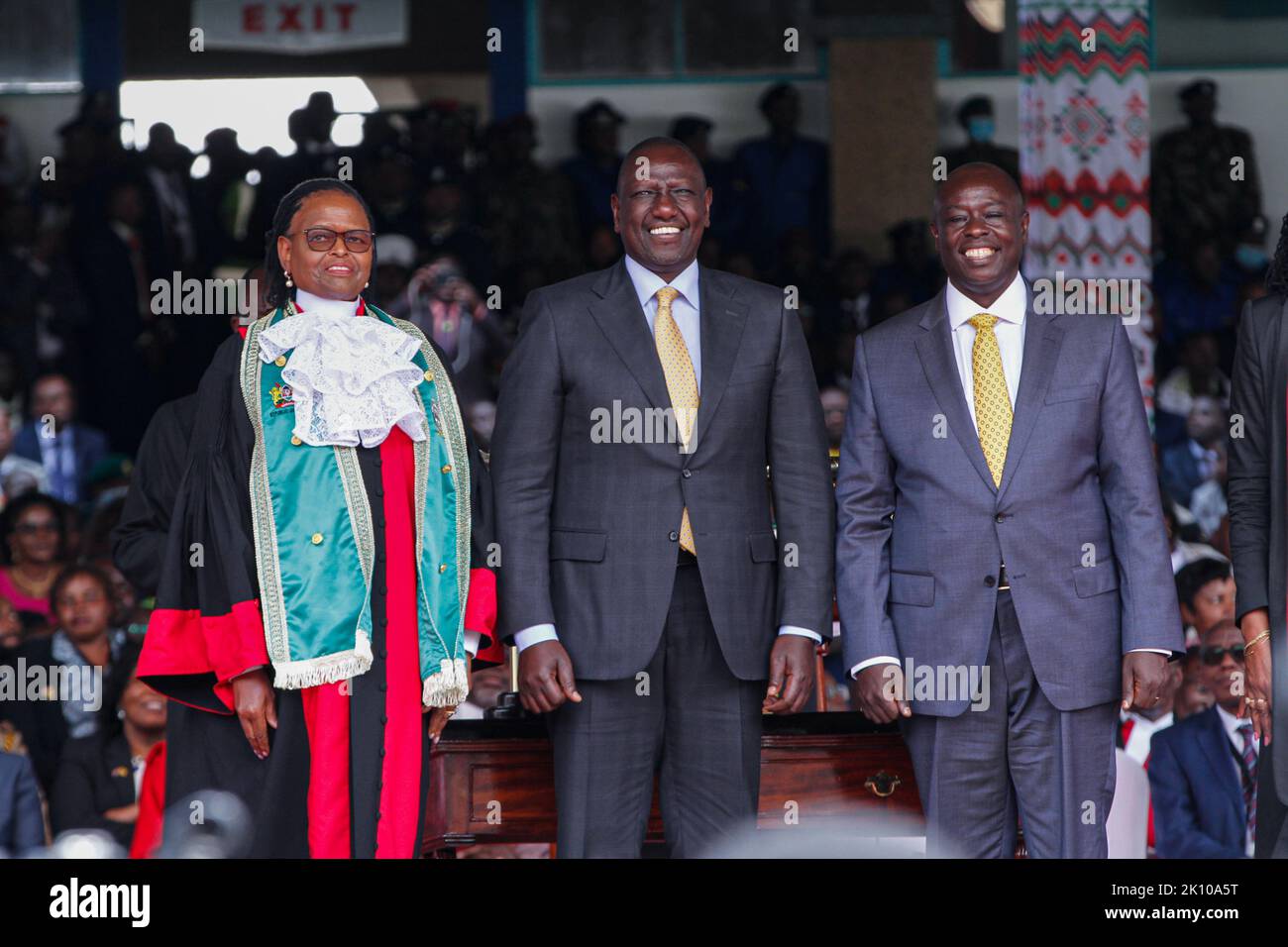Nairobi, Kenya. 13th Sep, 2022. The 5th President of the Republic of Kenya Dr. William Ruto (C ...