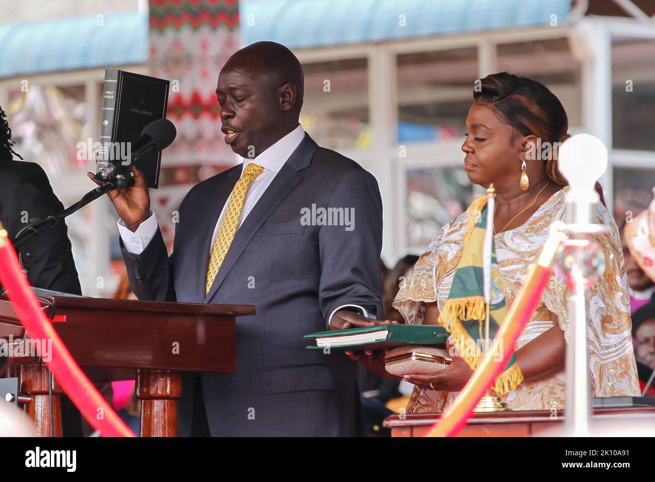 Rigathi Gachagua L Assisted By His Wife Pastoress Dorcas Gachagua R