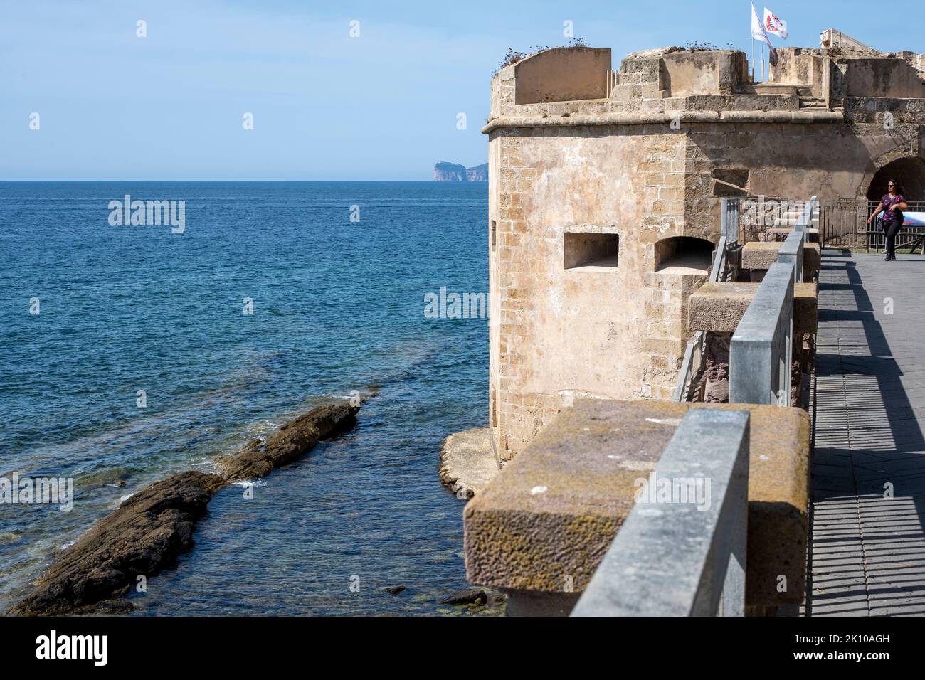 Torre di San Giacomo (St James) on the ramparts of the old city of ...