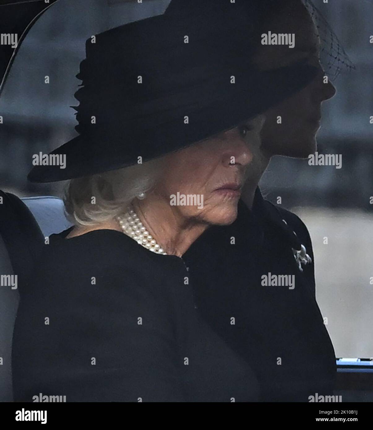 The Queen Consort and the Princess of Wales are driven to Westminster ...