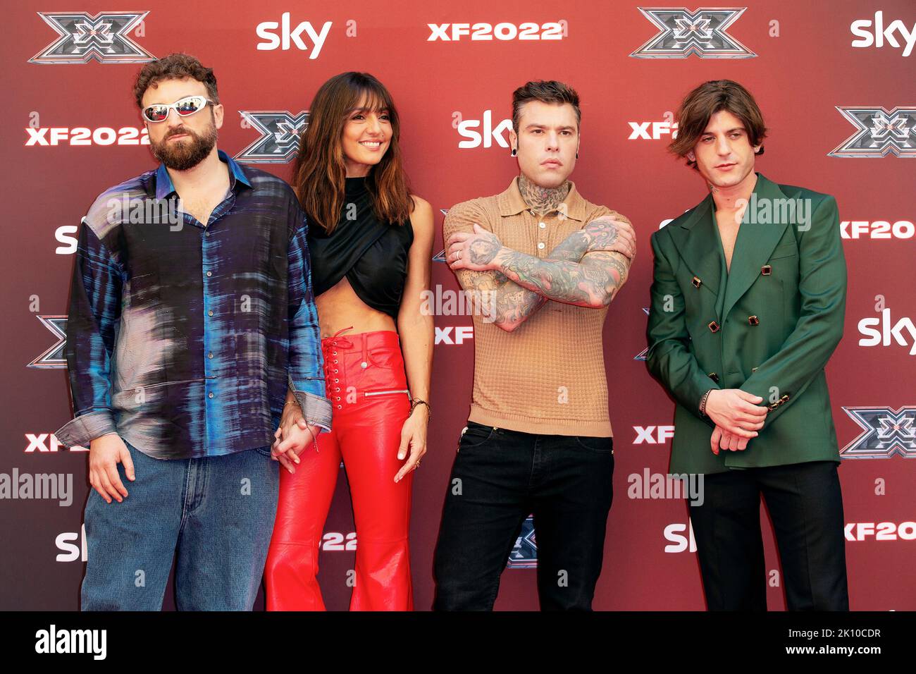 MILAN, ITALY - SEP 13, 2022 : Dargen D’Amico, Ambra Angiolini, Fedez ...