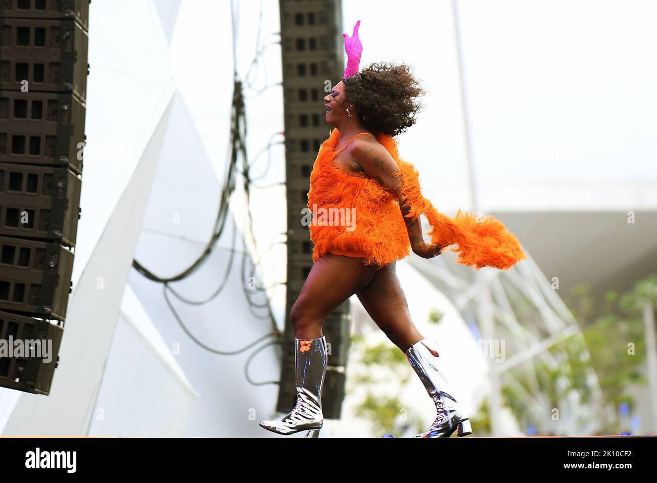 Rio de Janeiro, Brazil,September 11, 2022. Singer and actress Liniker ...