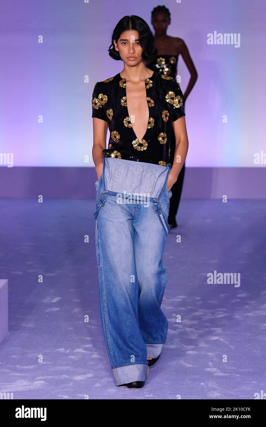 Model Marsella Rea walks on the runway at the Brandon Maxwell fashion ...