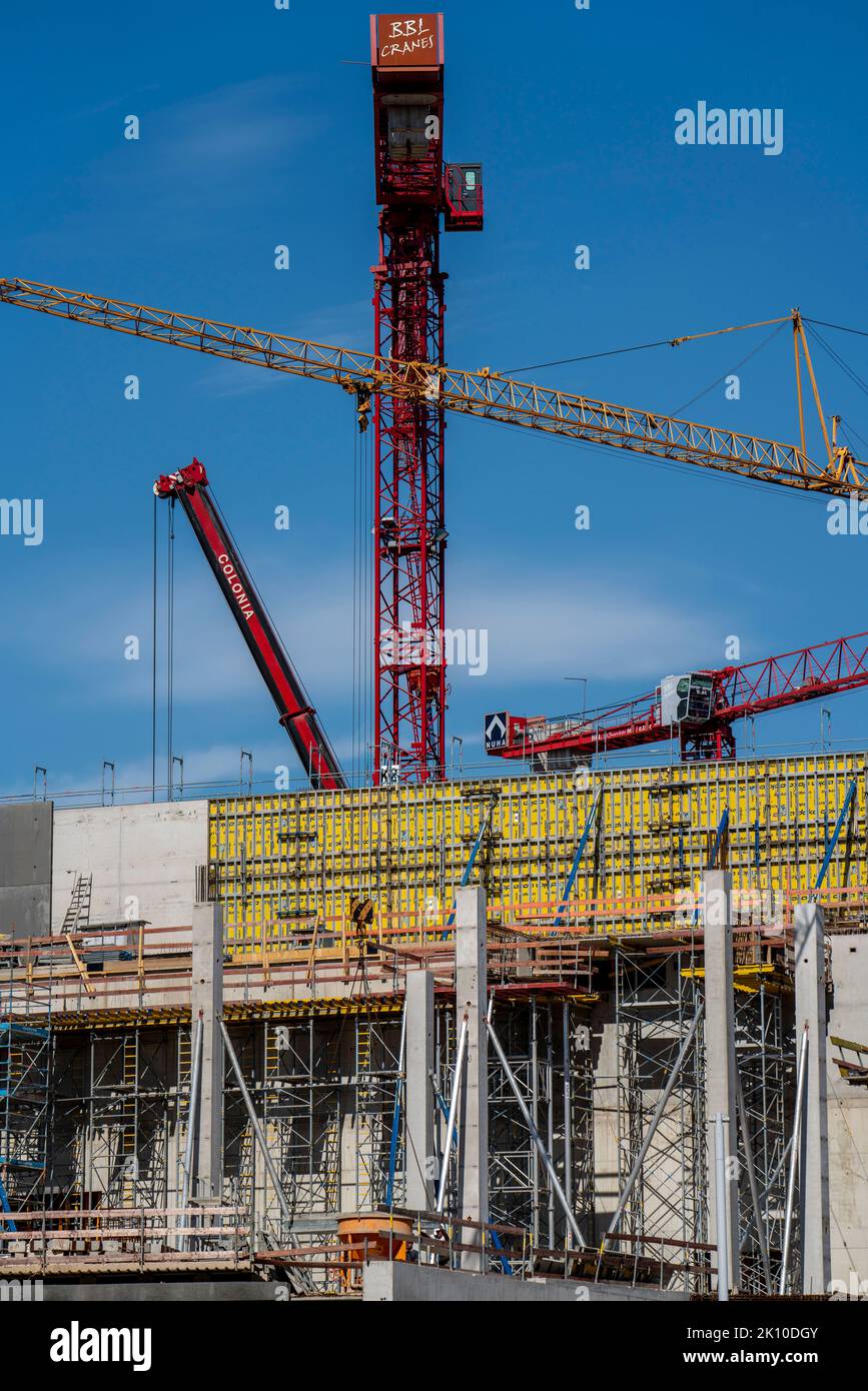 Construction site, at the Cologne Trade Fair Centre, new building ...