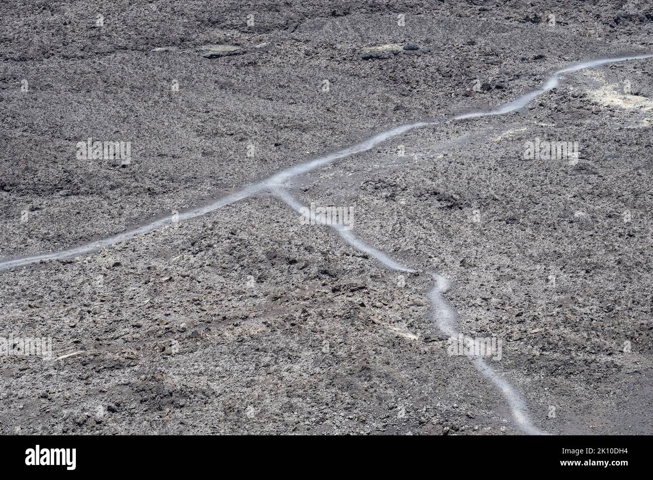 Paths between recent lava flows Stock Photo - Alamy